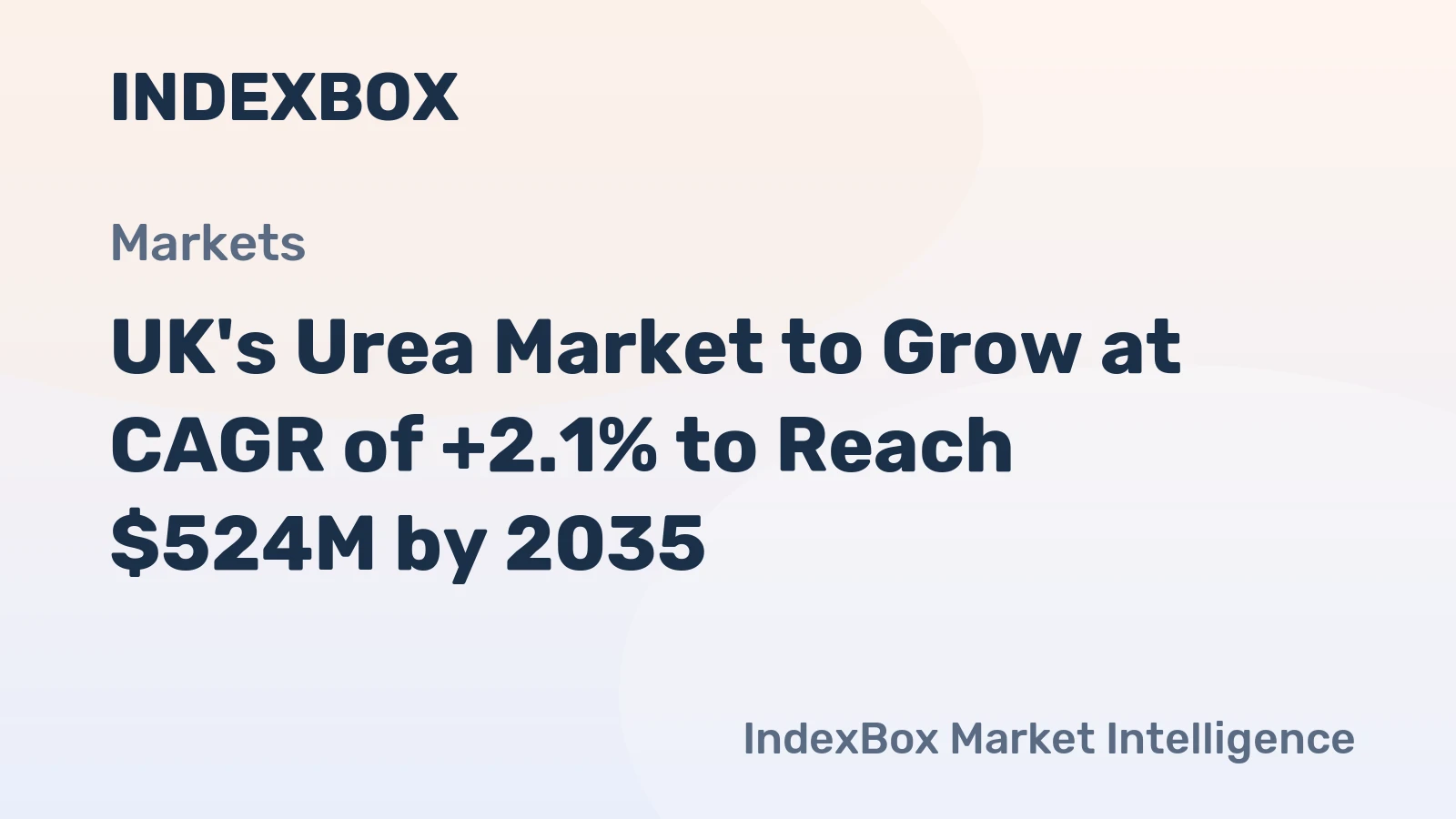 UK's Urea Market to Grow at CAGR of +2.1% to Reach $524M by 2035