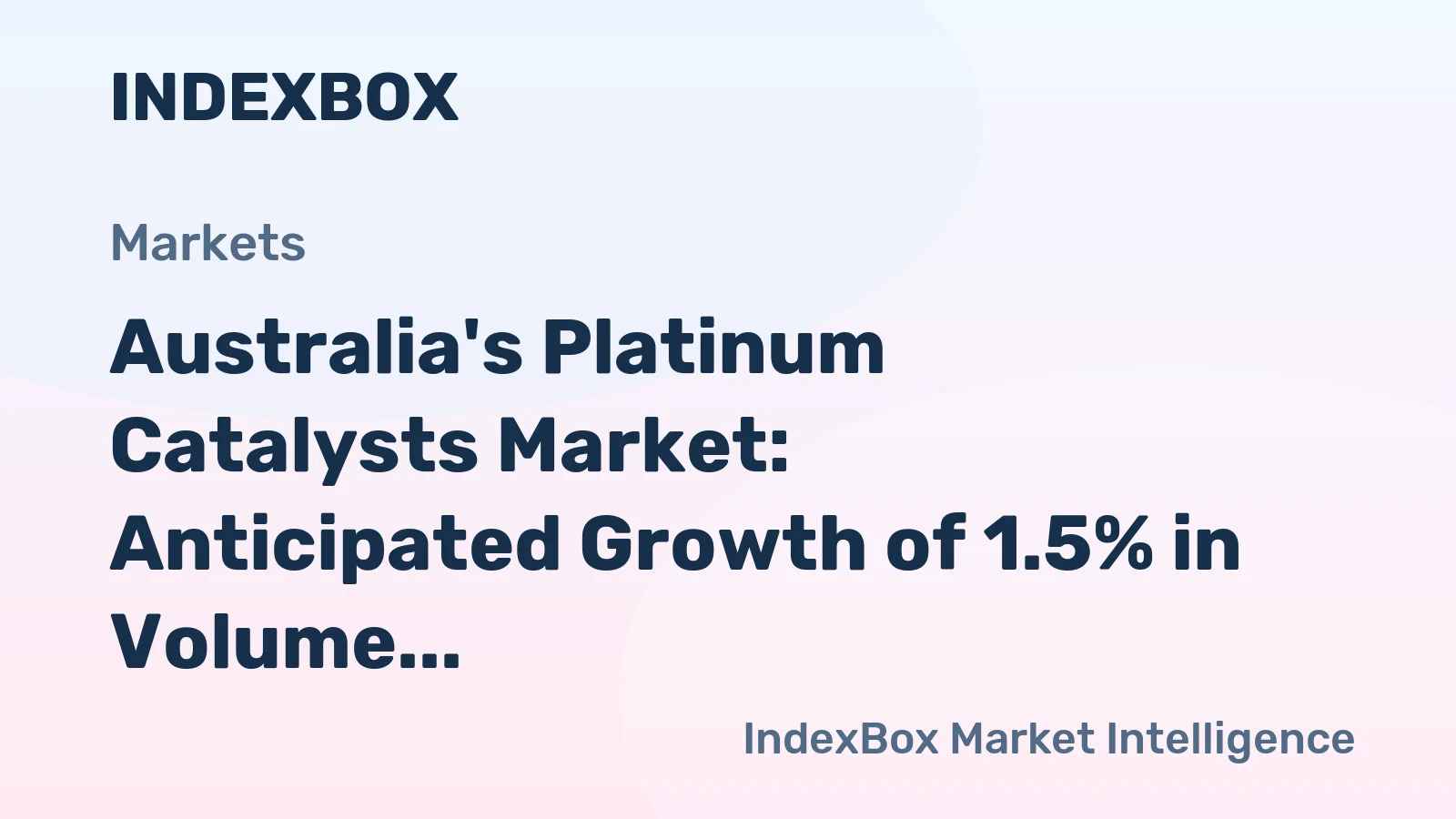Australia's Platinum Catalysts Market: Anticipated Growth of 1.5% in Volume and 1.9% in Value by 2035
