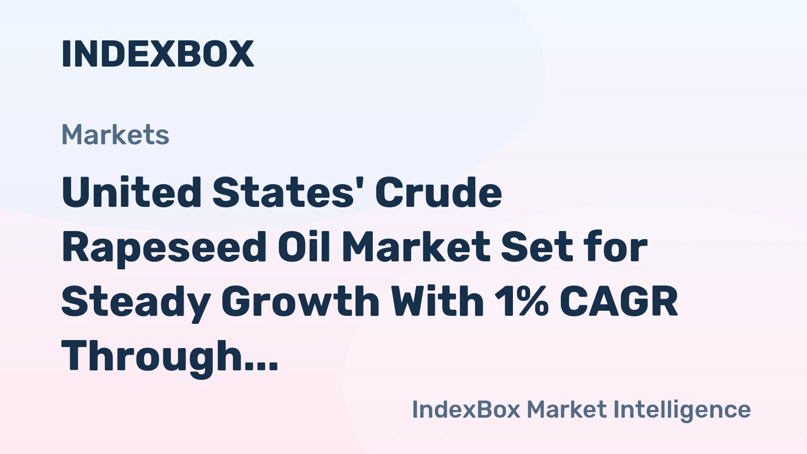 United States' Crude Rapeseed Oil Market Set for Steady Growth With 1% CAGR Through 2035