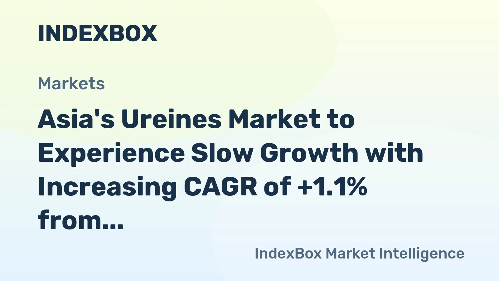 Asia's Ureines Market to Experience Slow Growth with Increasing CAGR of +1.1% from 2024 to 2035