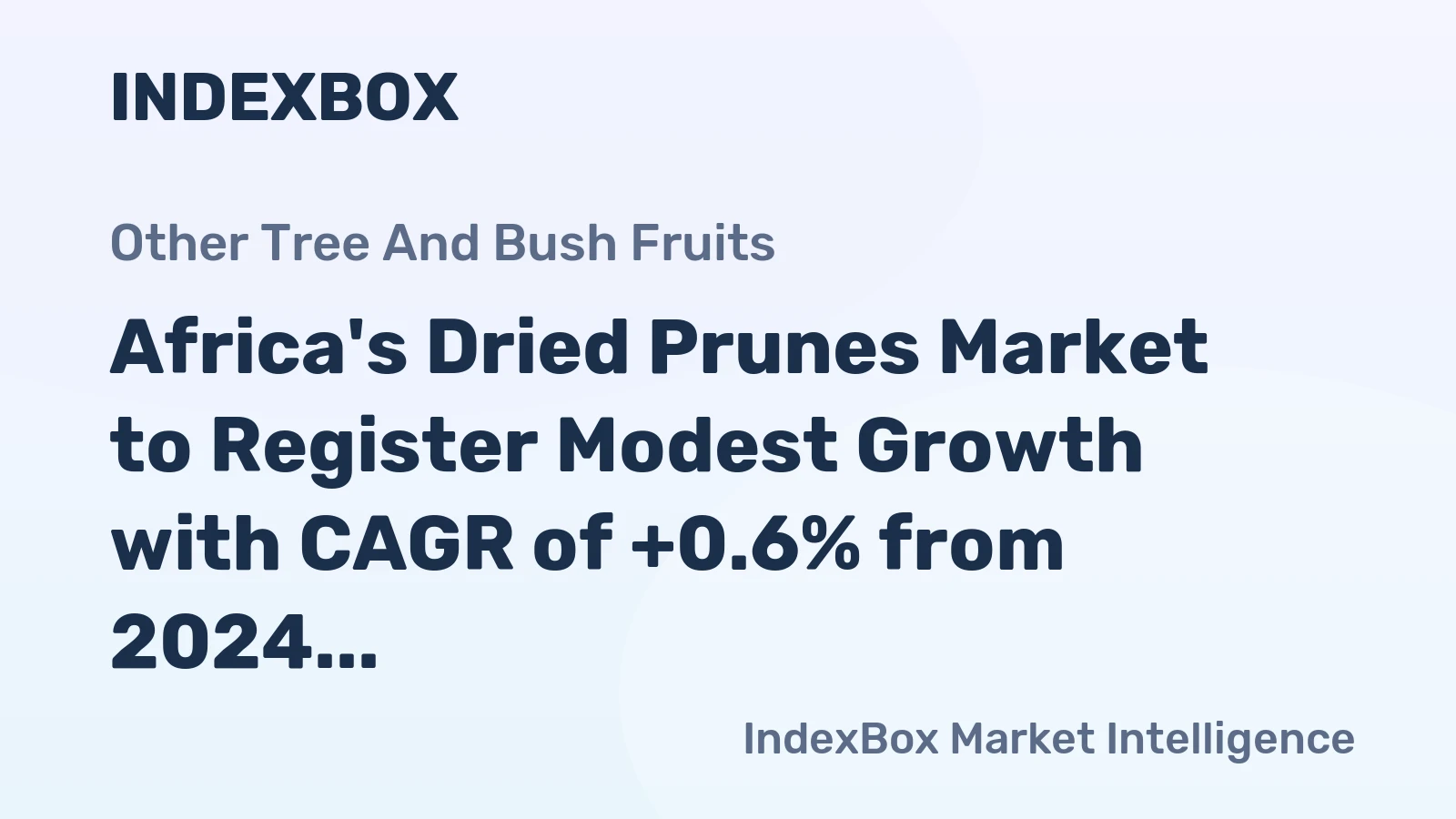 Africa's Dried Prunes Market to Register Modest Growth with CAGR of +0.6% from 2024 to 2035
