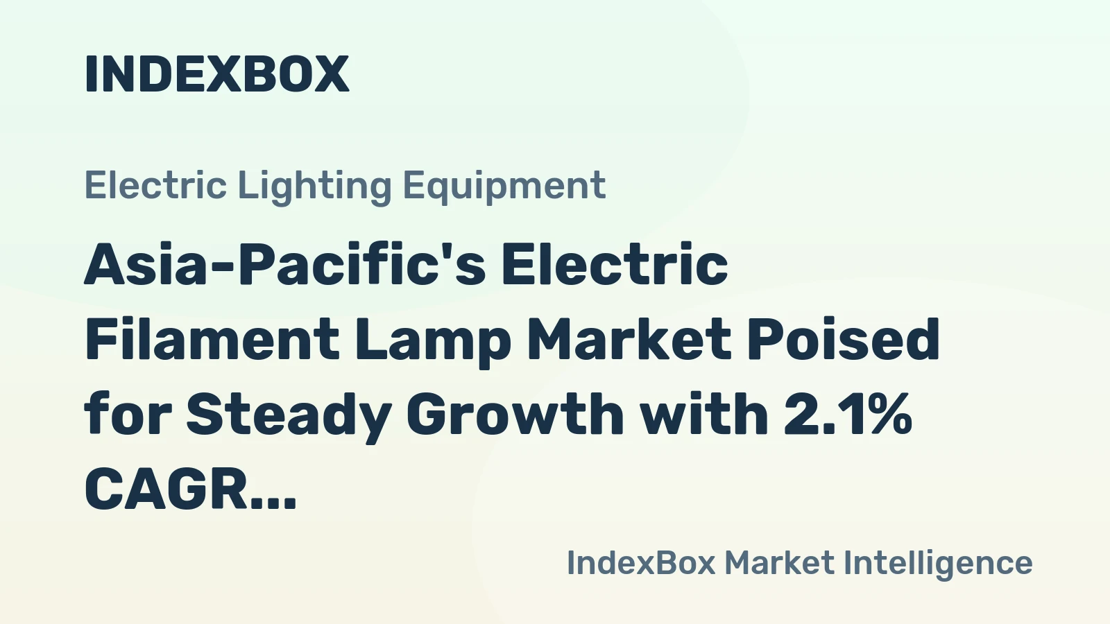 Asia-Pacific's Electric Filament Lamp Market Poised for Steady Growth with 2.1% CAGR Through 2035