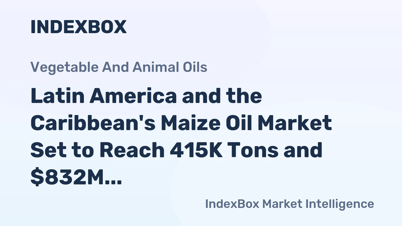 Latin America and the Caribbean's Maize Oil Market Set to Reach 415K Tons and $832M by 2035