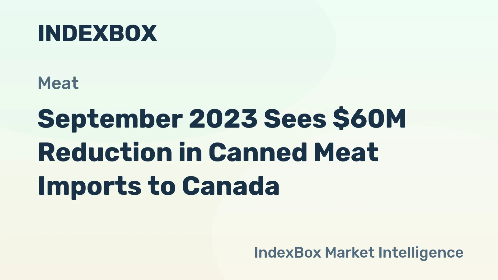September 2023 Sees $60M Reduction in Canned Meat Imports to Canada.