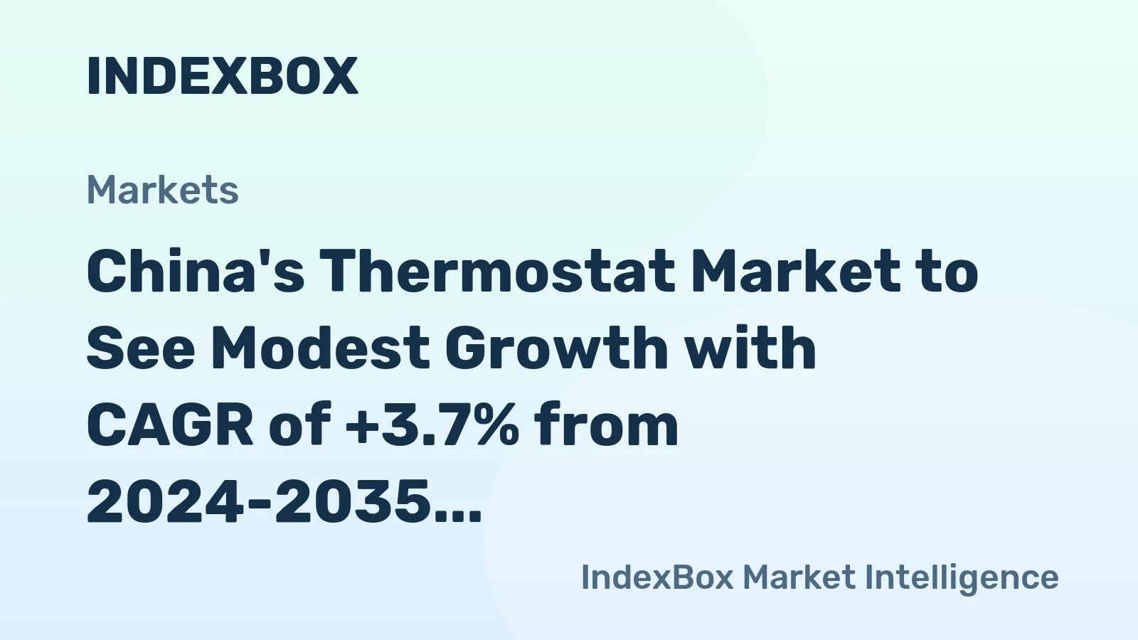 China's Thermostat Market to See Modest Growth with CAGR of +3.7% from 2024-2035