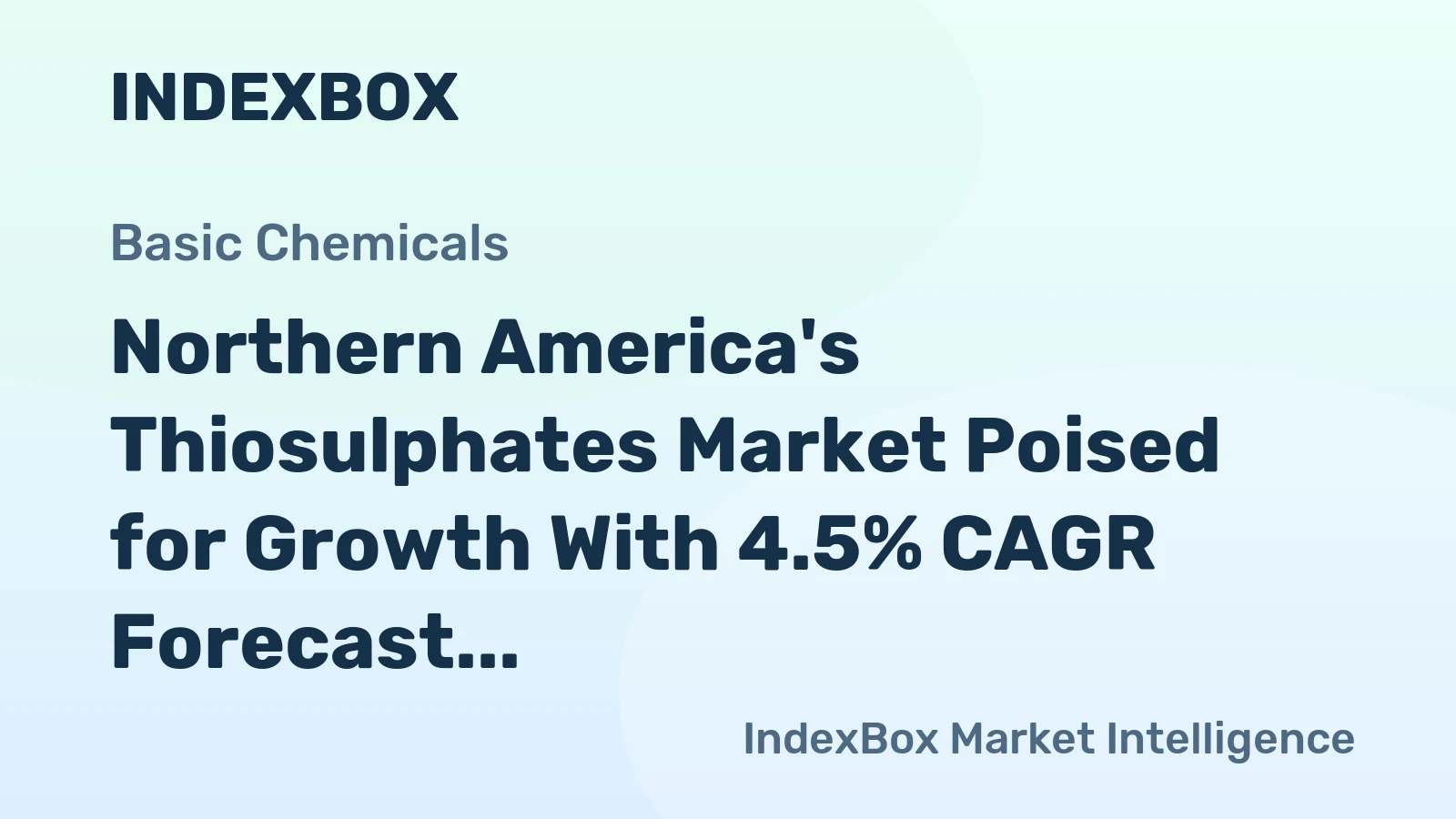 Northern America's Thiosulphates Market Poised for Growth With 4.5% CAGR Forecast