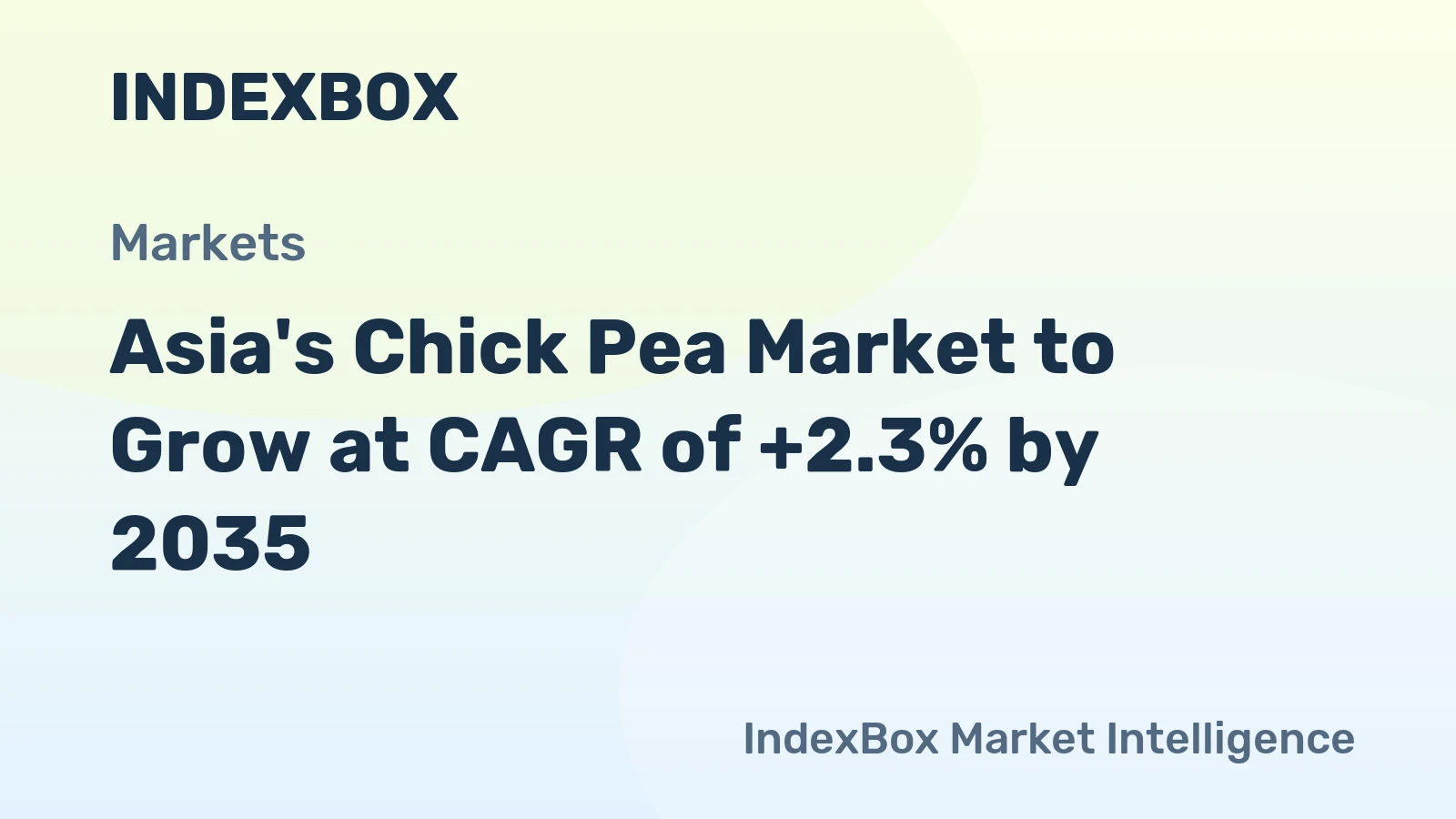 Asia's Chick Pea Market to Grow at CAGR of +2.3% by 2035