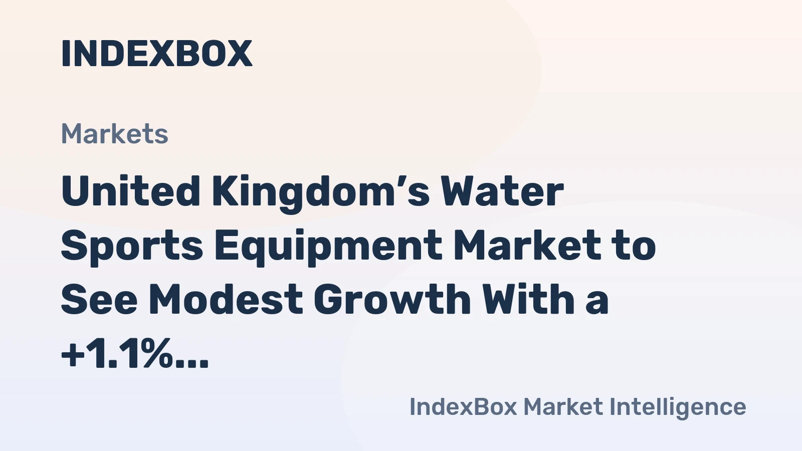 United Kingdom’s Water Sports Equipment Market to See Modest Growth With a +1.1% CAGR