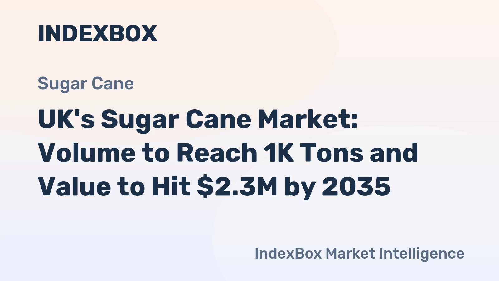 UK's Sugar Cane Market: Volume to Reach 1K Tons and Value to Hit $2.3M by 2035