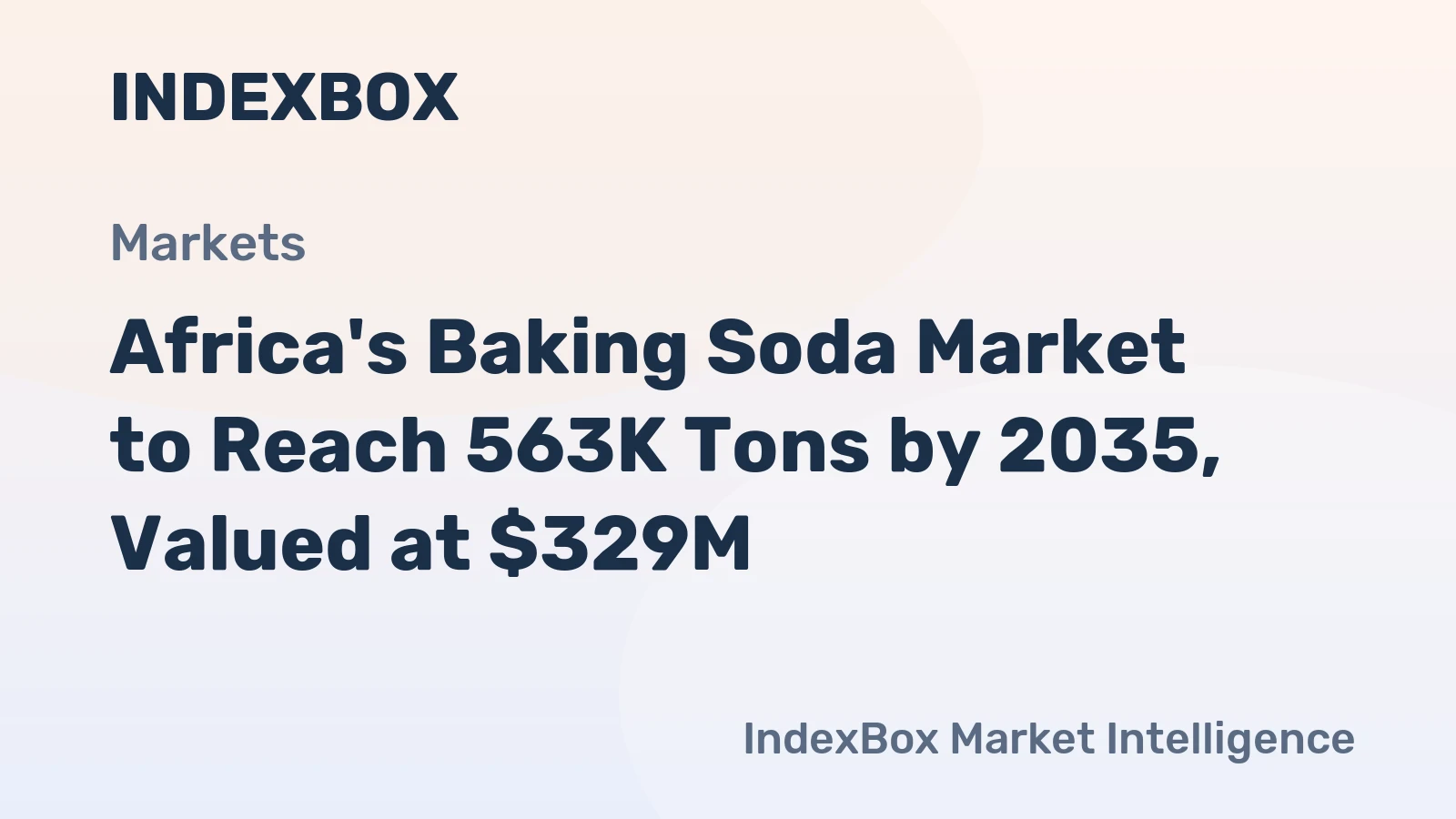 Africa's Baking Soda Market to Reach 563K Tons by 2035, Valued at $329M