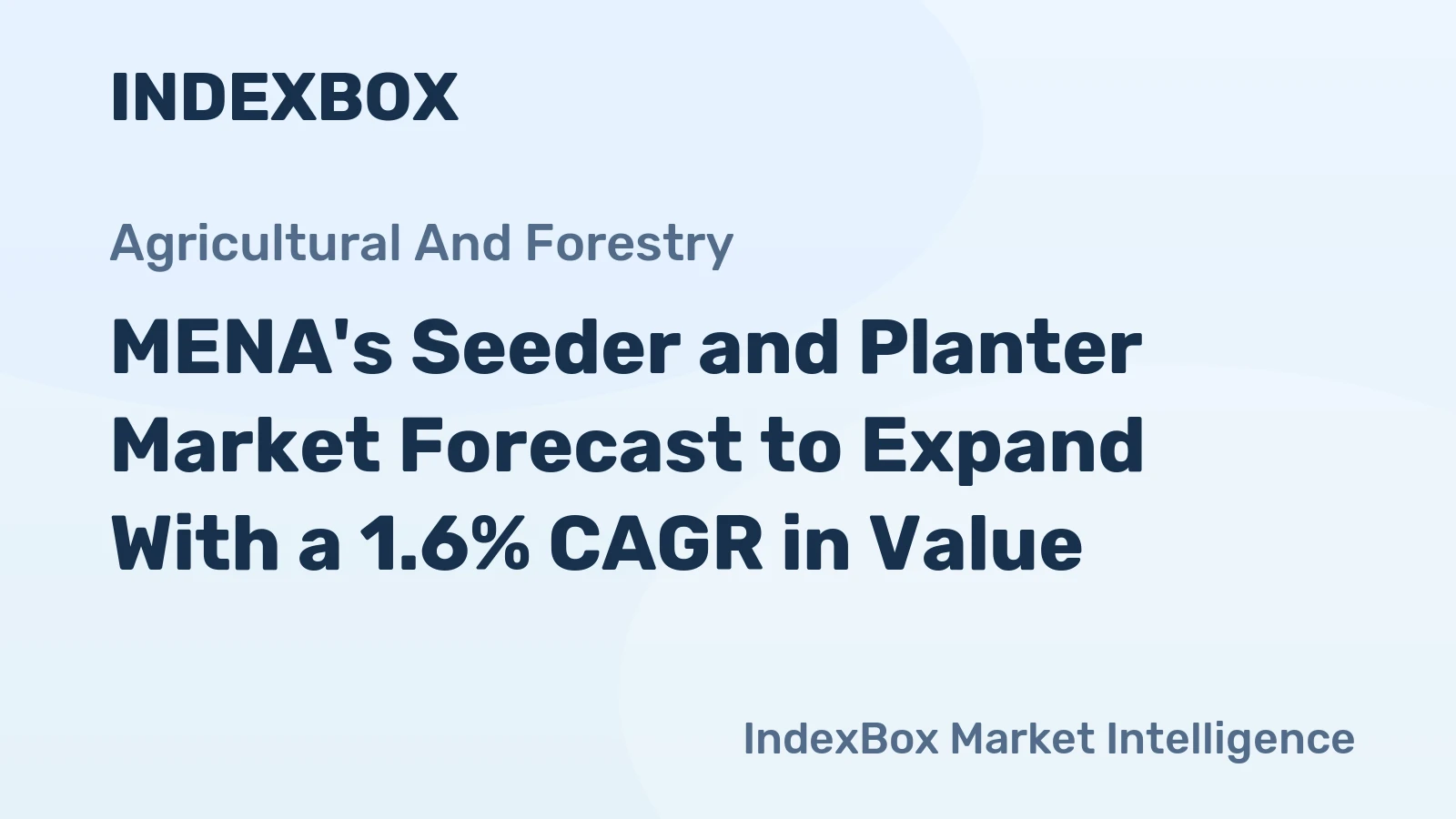 MENA's Seeder and Planter Market Forecast to Expand With a 1.6% CAGR in Value