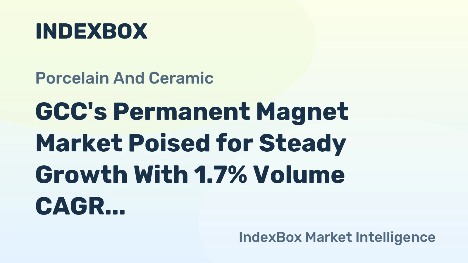GCC's Permanent Magnet Market Poised for Steady Growth With 1.7% Volume CAGR Through 2035