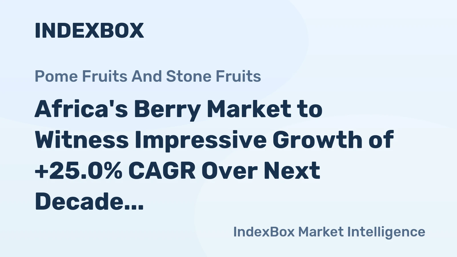 Africa's Berry Market to Witness Impressive Growth of +25.0% CAGR Over Next Decade