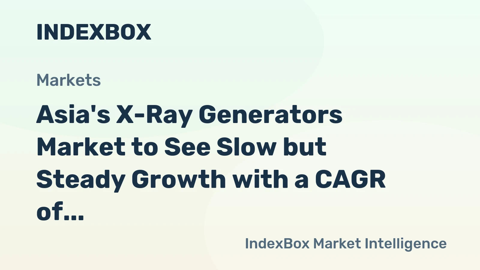 Asia's X-Ray Generators Market to See Slow but Steady Growth with a CAGR of +1.2% Expected by 2035