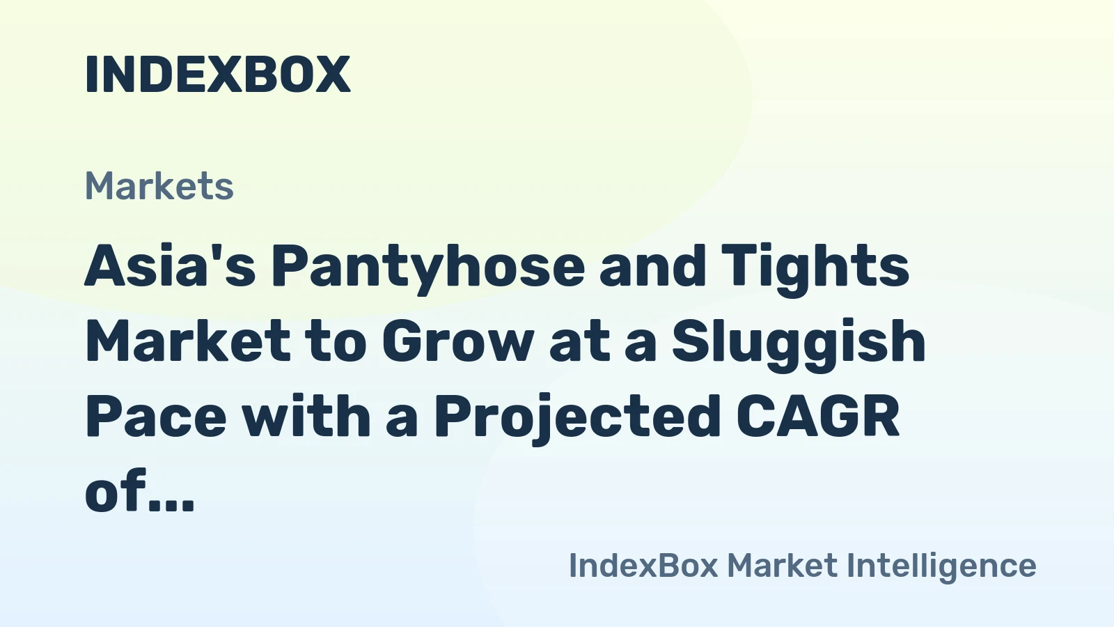 Asia's Pantyhose and Tights Market to Grow at a Sluggish Pace with a Projected CAGR of +0.1%