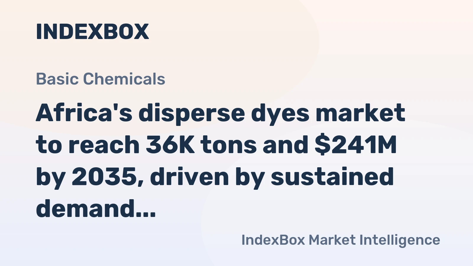 Africa's disperse dyes market to reach 36K tons and $241M by 2035, driven by sustained demand growth.