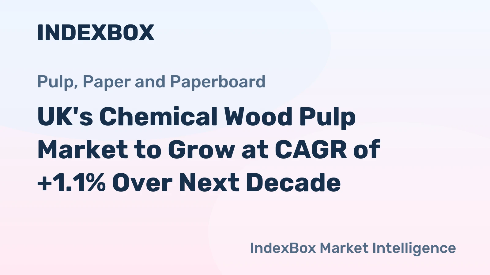UK's Chemical Wood Pulp Market to Grow at CAGR of +1.1% Over Next Decade