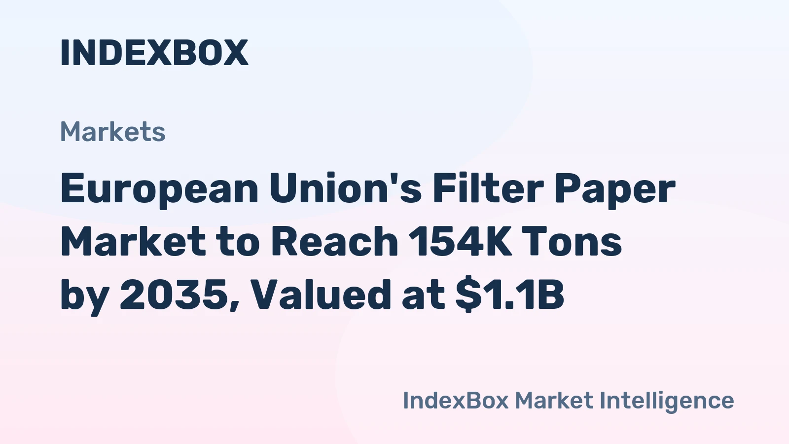 European Union's Filter Paper Market to Reach 154K Tons by 2035, Valued at $1.1B