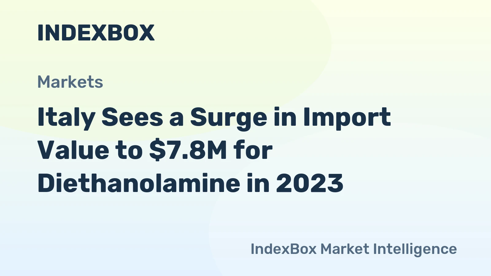 Italy Sees a Surge in Import Value to $7.8M for Diethanolamine in 2023