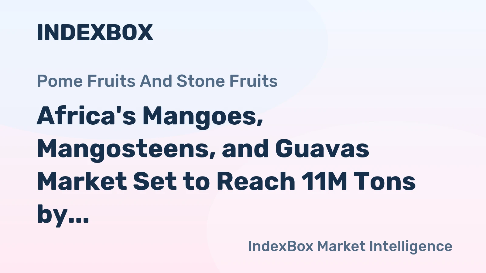 Africa's Mangoes, Mangosteens, and Guavas Market Set to Reach 11M Tons by 2035, Valued at $21.5B
