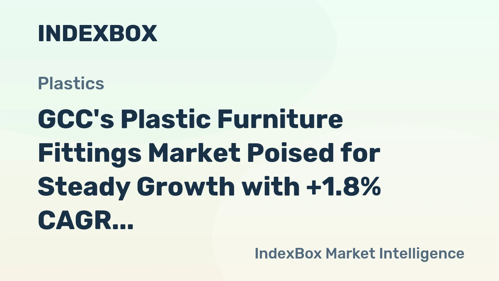 GCC's Plastic Furniture Fittings Market Poised for Steady Growth with +1.8% CAGR in Value