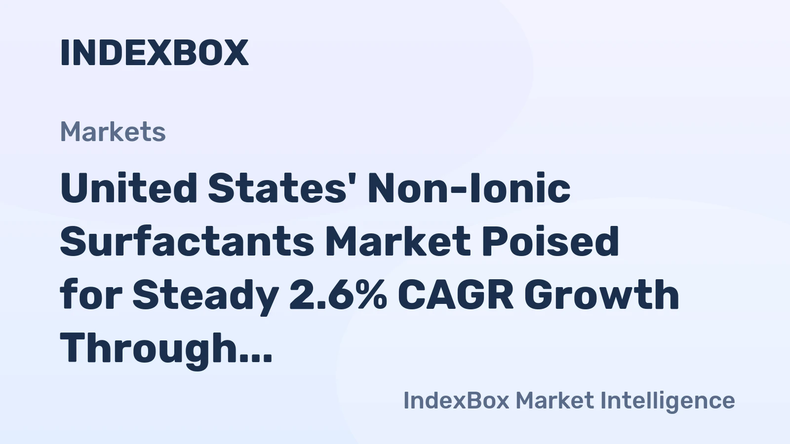 United States' Non-Ionic Surfactants Market Poised for Steady 2.6% CAGR Growth Through 2035