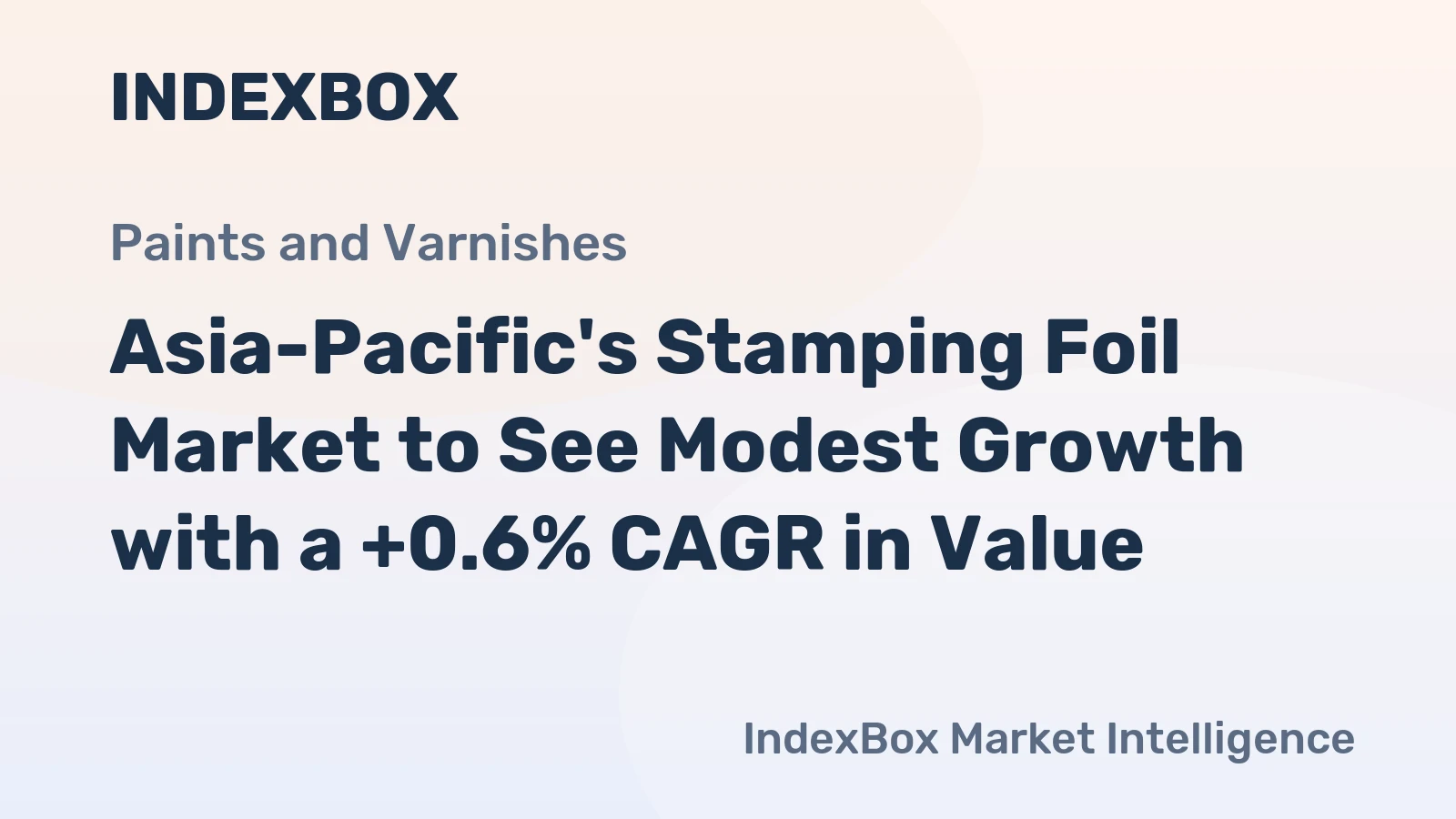 Asia-Pacific's Stamping Foil Market to See Modest Growth with a +0.6% CAGR in Value