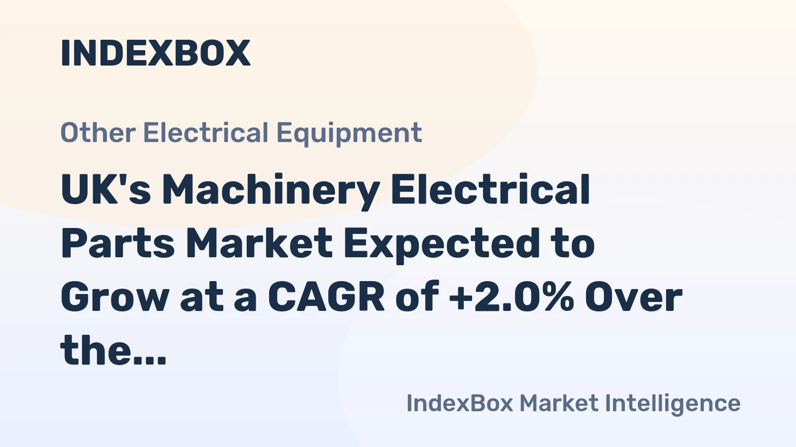 UK's Machinery Electrical Parts Market Expected to Grow at a CAGR of +2.0% Over the Next Decade