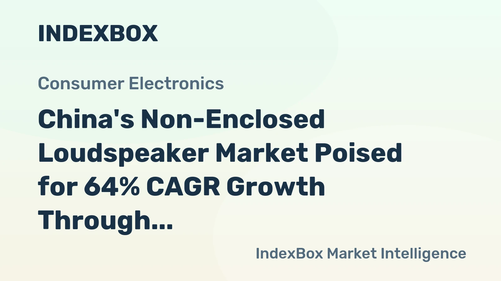China's Non-Enclosed Loudspeaker Market Poised for 64% CAGR Growth Through 2035