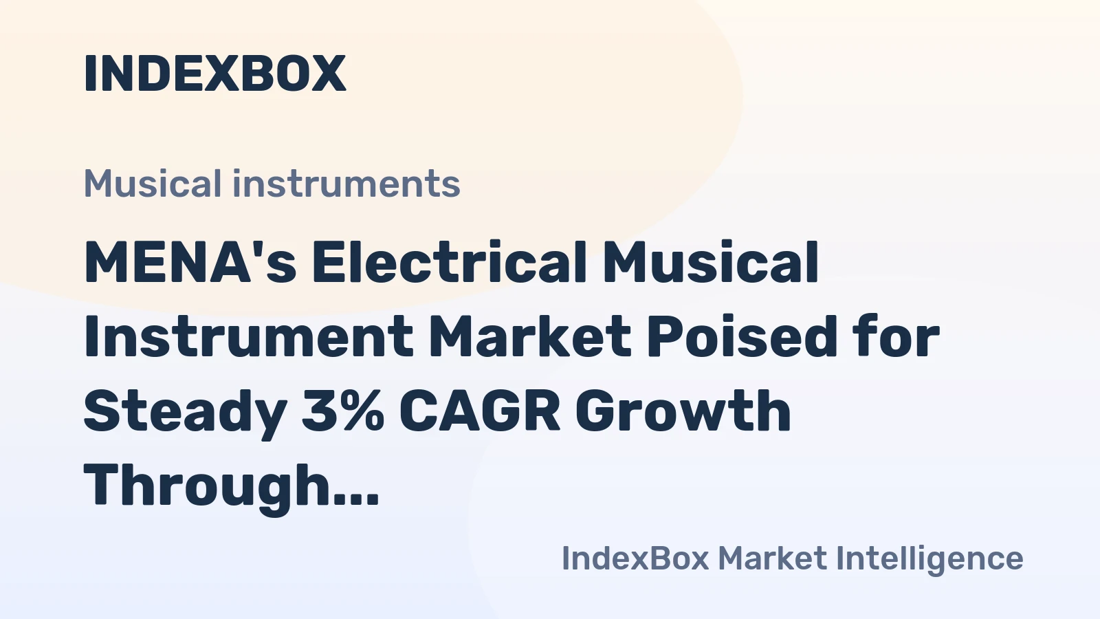 MENA's Electrical Musical Instrument Market Poised for Steady 3% CAGR Growth Through 2035