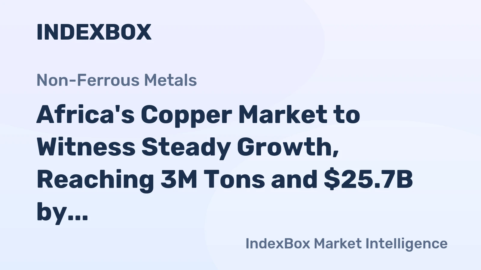 Africa's Copper Market to Witness Steady Growth, Reaching 3M Tons and $25.7B by 2035