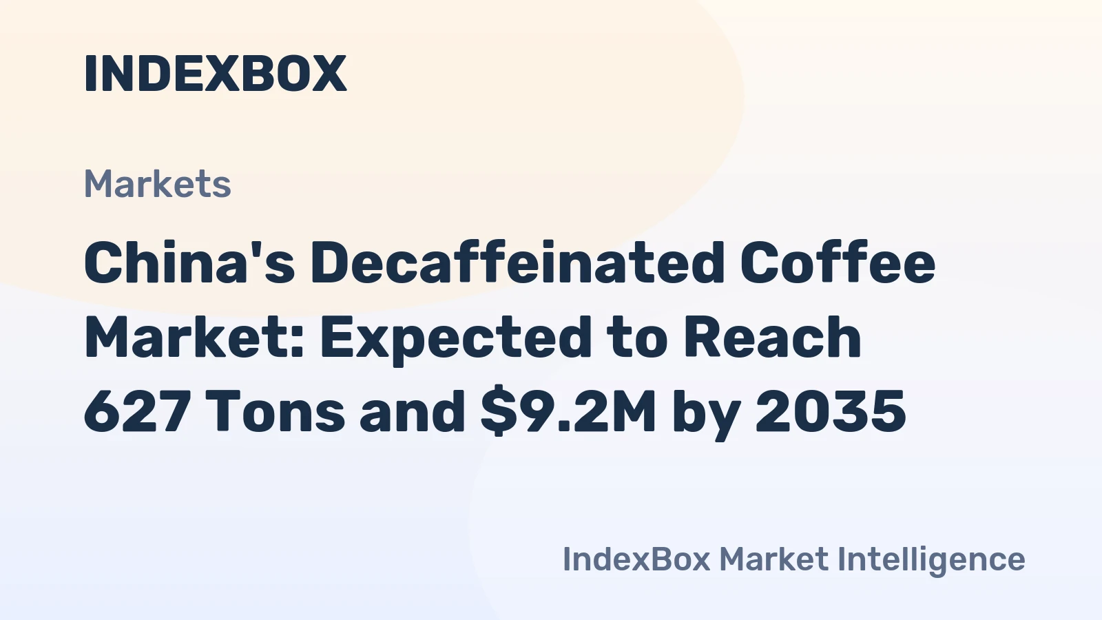 China's Decaffeinated Coffee Market: Expected to Reach 627 Tons and $9.2M by 2035