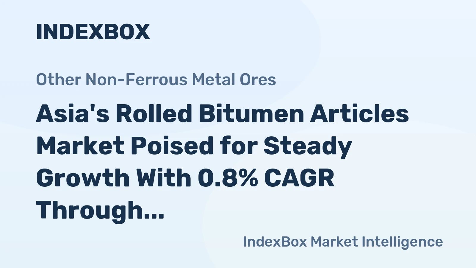 Asia's Rolled Bitumen Articles Market Poised for Steady Growth With 0.8% CAGR Through 2035