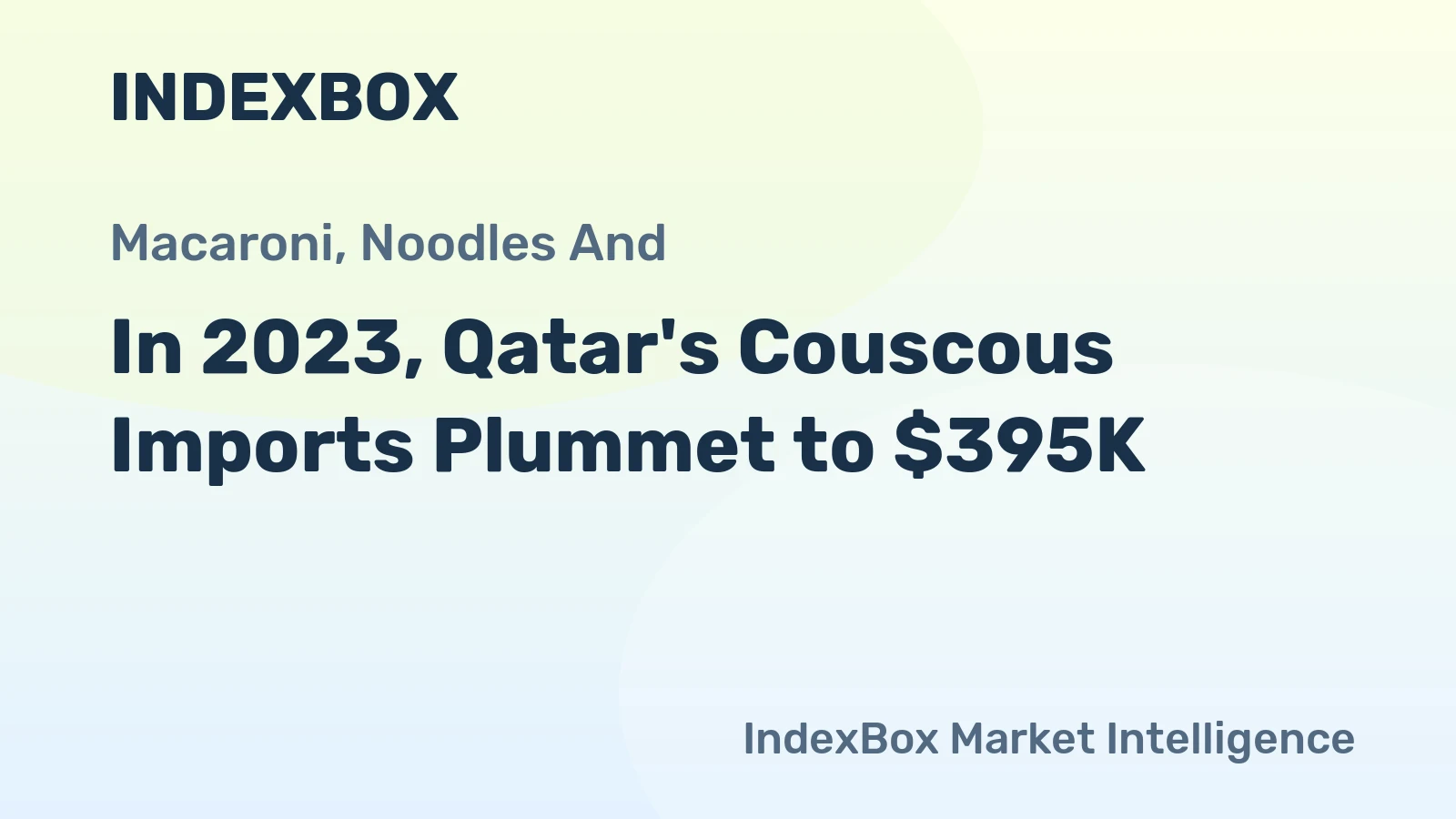 In 2023, Qatar's Couscous Imports Plummet to $395K