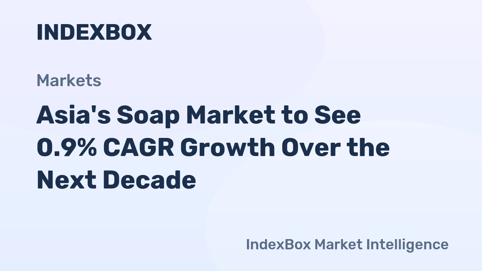 Asia's Soap Market to See 0.9% CAGR Growth Over the Next Decade