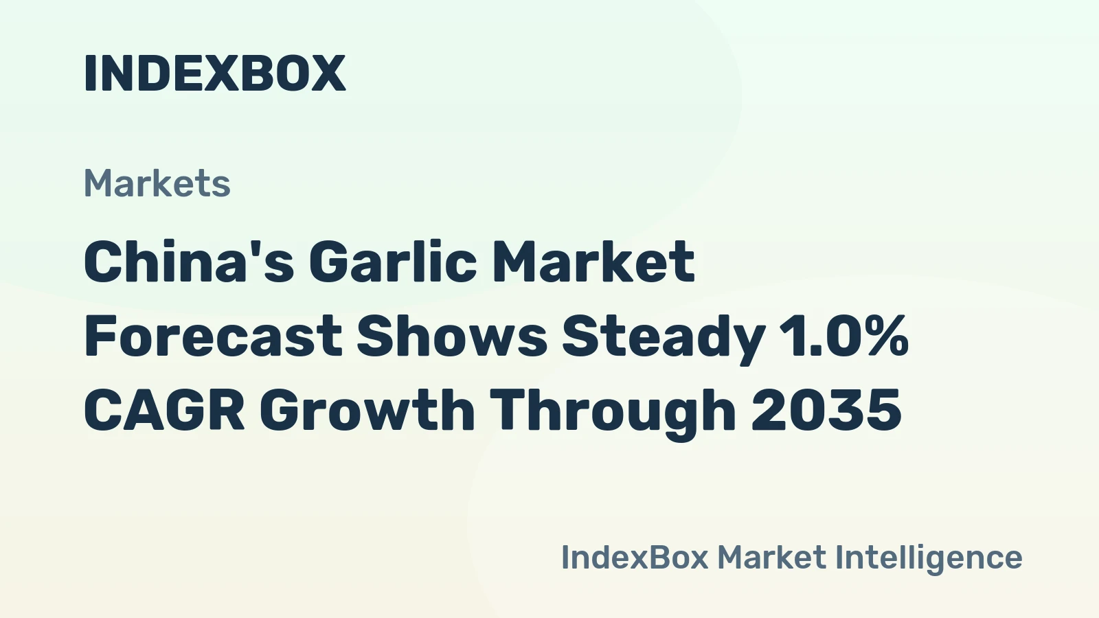 China's Garlic Market Forecast Shows Steady 1.0% CAGR Growth Through 2035