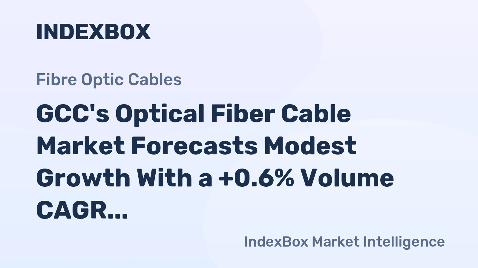 GCC's Optical Fiber Cable Market Forecasts Modest Growth With a +0.6% Volume CAGR Through 2035