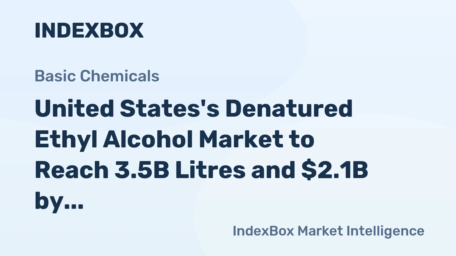 United States's Denatured Ethyl Alcohol Market to Reach 3.5B Litres and $2.1B by 2035 with +3.7% and +3.9% Market Growth