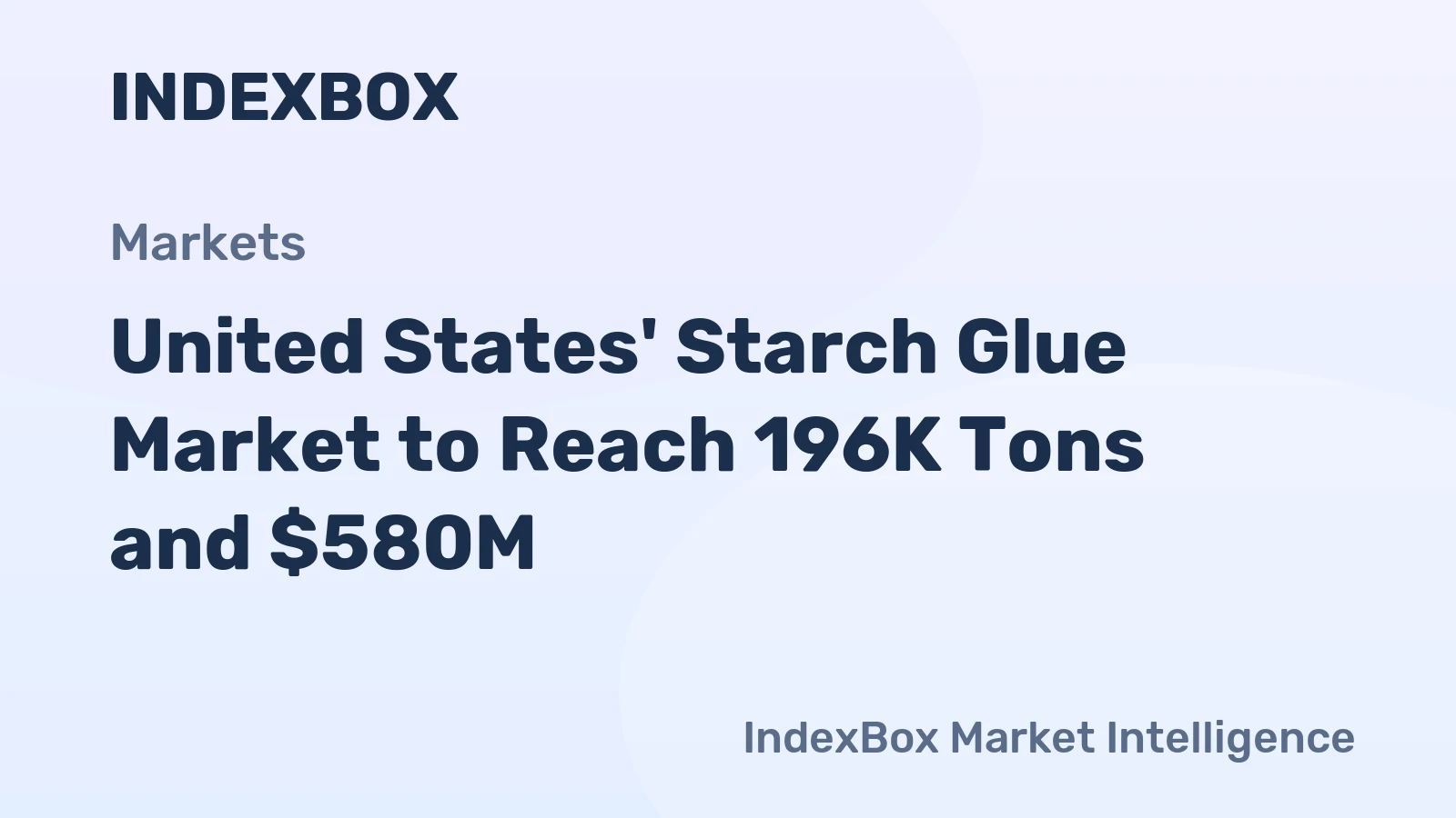 United States' Starch Glue Market to Reach 196K Tons and $580M