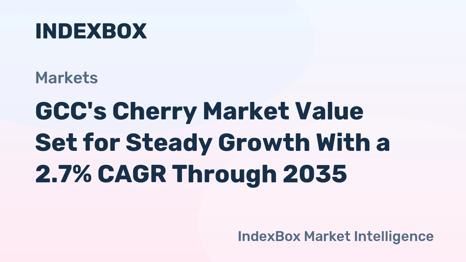 GCC's Cherry Market Value Set for Steady Growth With a 2.7% CAGR Through 2035