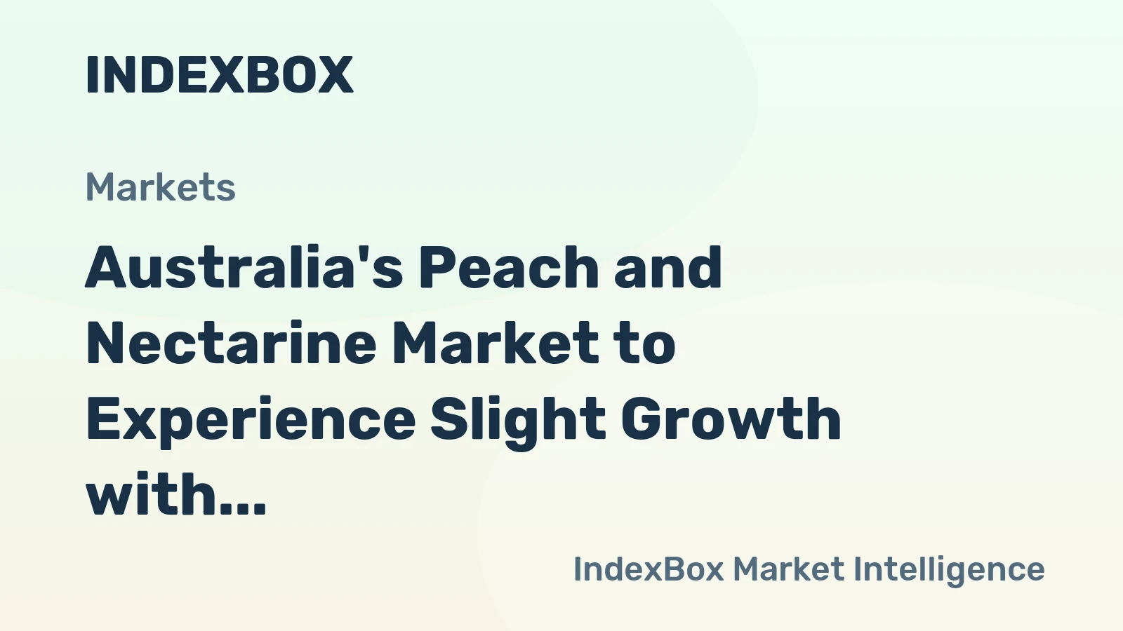Australia's Peach and Nectarine Market to Experience Slight Growth with Anticipated CAGR of +0.1% from 2024-2035