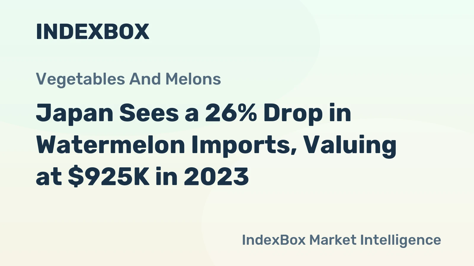 Japan Sees a 26% Drop in Watermelon Imports, Valuing at $925K in 2023