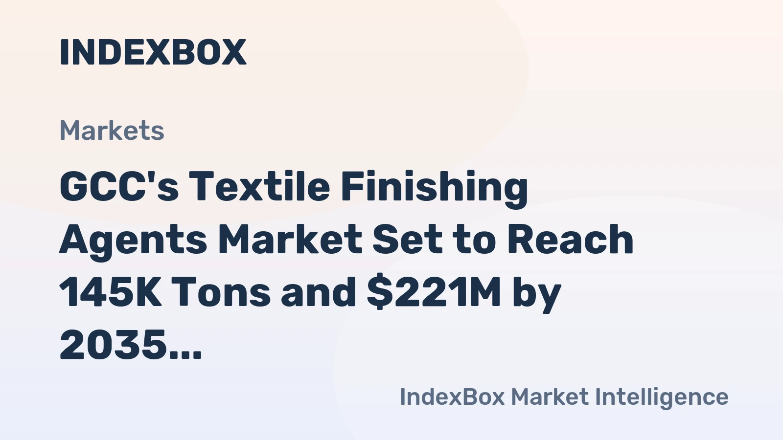 GCC's Textile Finishing Agents Market Set to Reach 145K Tons and $221M by 2035