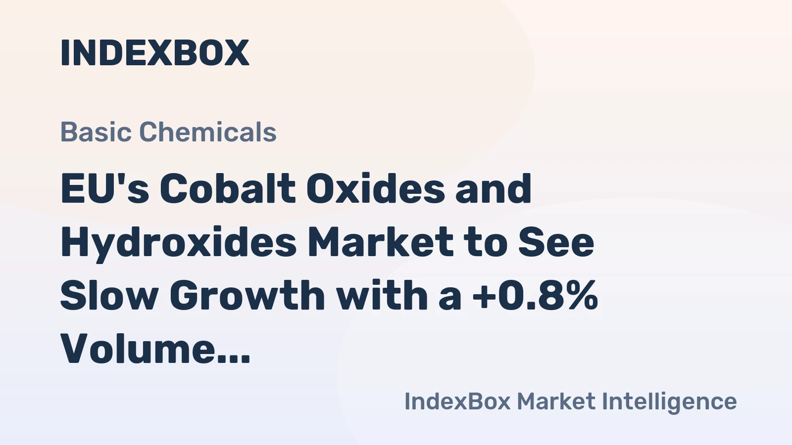 EU's Cobalt Oxides and Hydroxides Market to See Slow Growth with a +0.8% Volume CAGR Through 2035