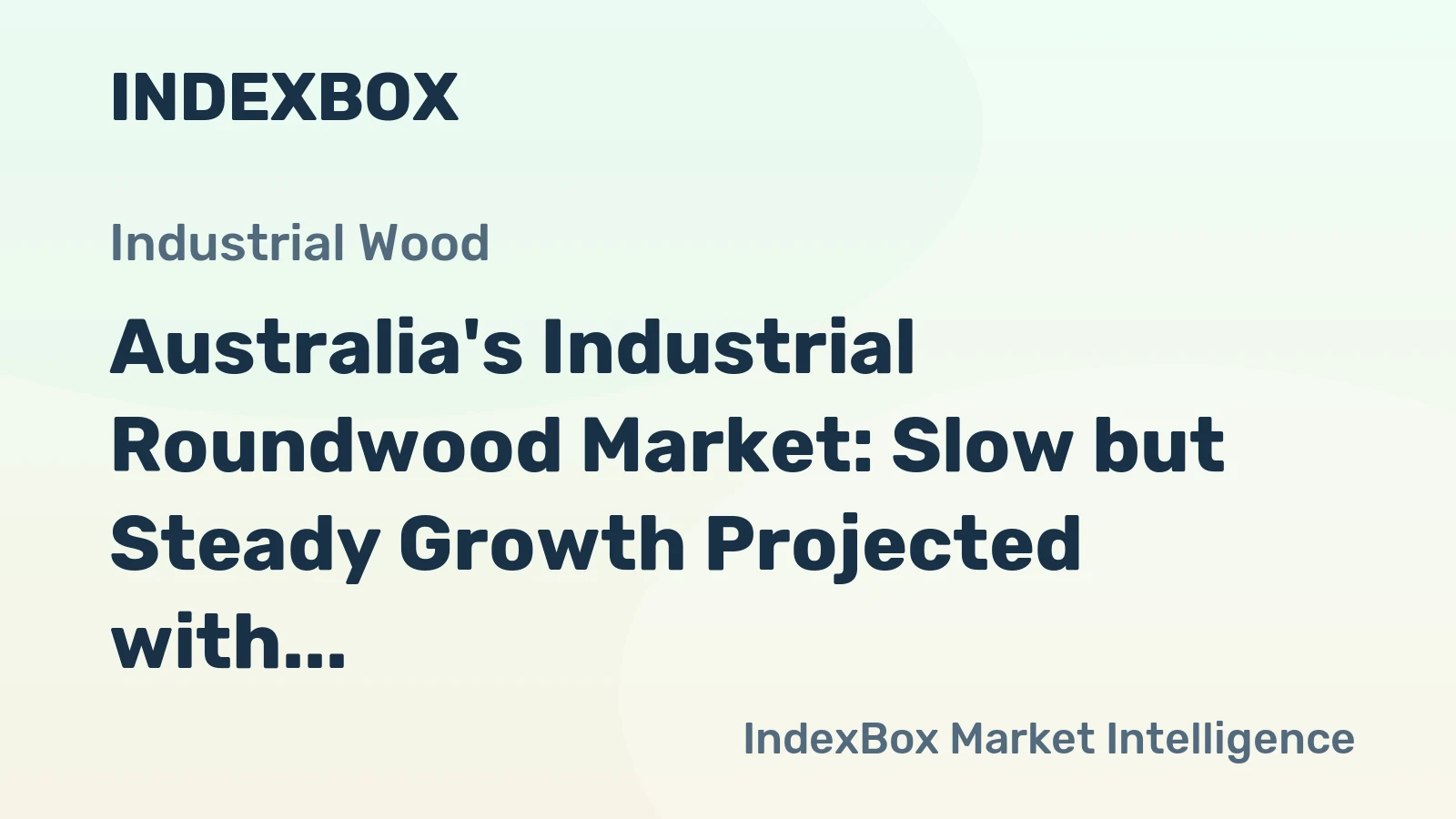 Australia's Industrial Roundwood Market: Slow but Steady Growth Projected with +0.3% CAGR from 2024 to 2035