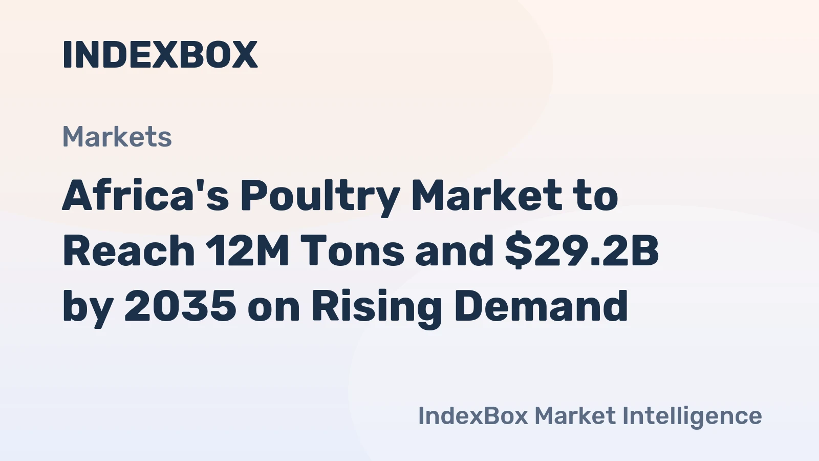 Africa's Poultry Market to Reach 12M Tons and $29.2B by 2035 on Rising Demand