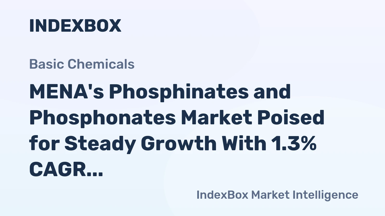 MENA's Phosphinates and Phosphonates Market Poised for Steady Growth With 1.3% CAGR Through 2035
