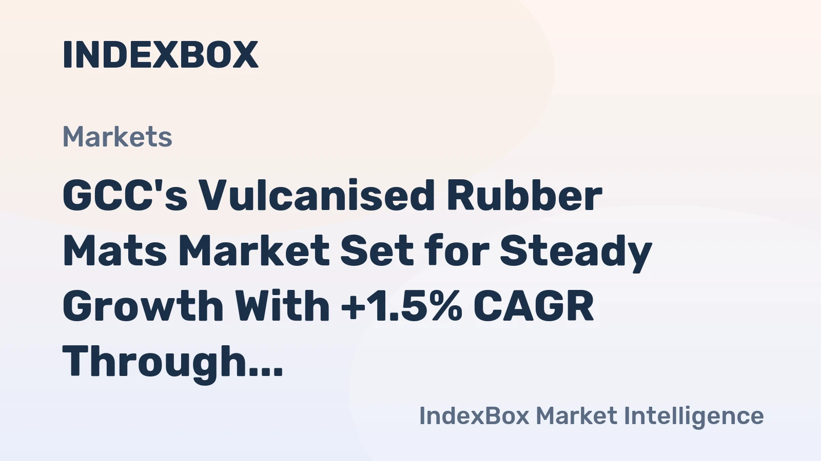 GCC's Vulcanised Rubber Mats Market Set for Steady Growth With +1.5% CAGR Through 2035