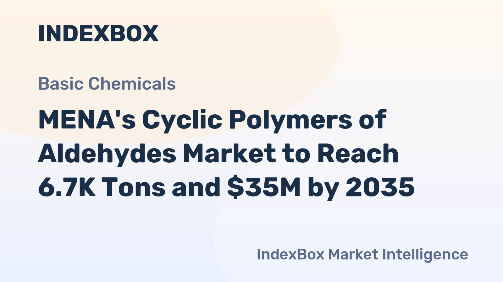 MENA's Cyclic Polymers of Aldehydes Market to Reach 6.7K Tons and $35M by 2035