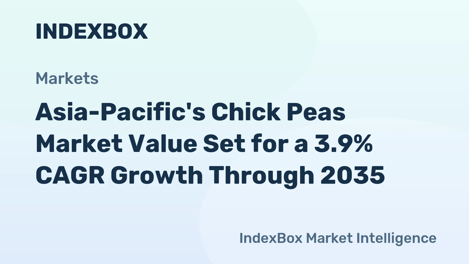 Asia-Pacific's Chick Peas Market Value Set for a 3.9% CAGR Growth Through 2035